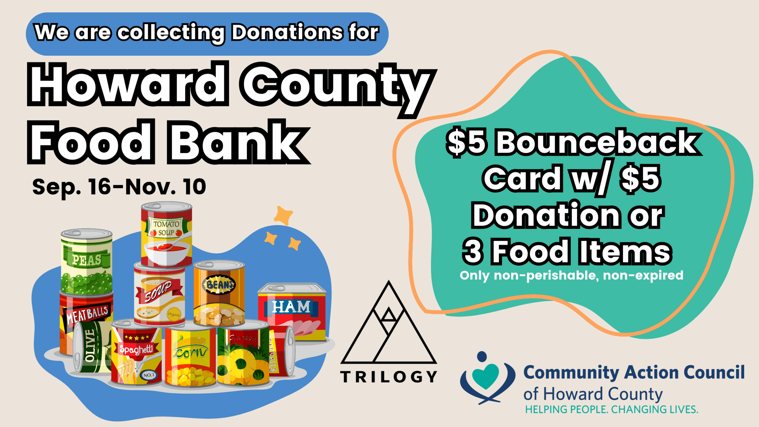 Trilogy Wellness Fall Canned Goods Drive: Supporting the Howard County ...